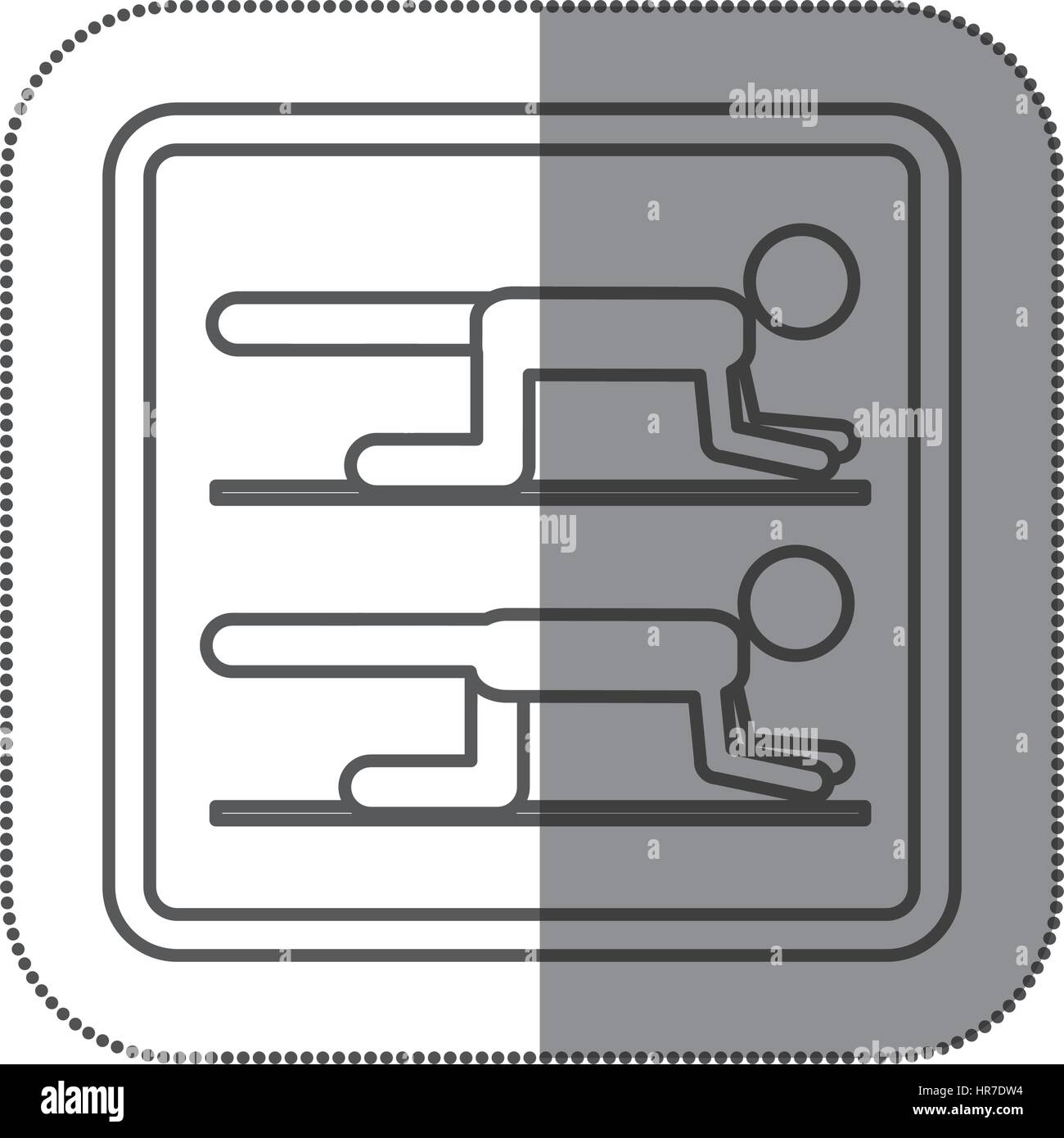 figure people stretching doing exercise icon Stock Vector Image & Art ...