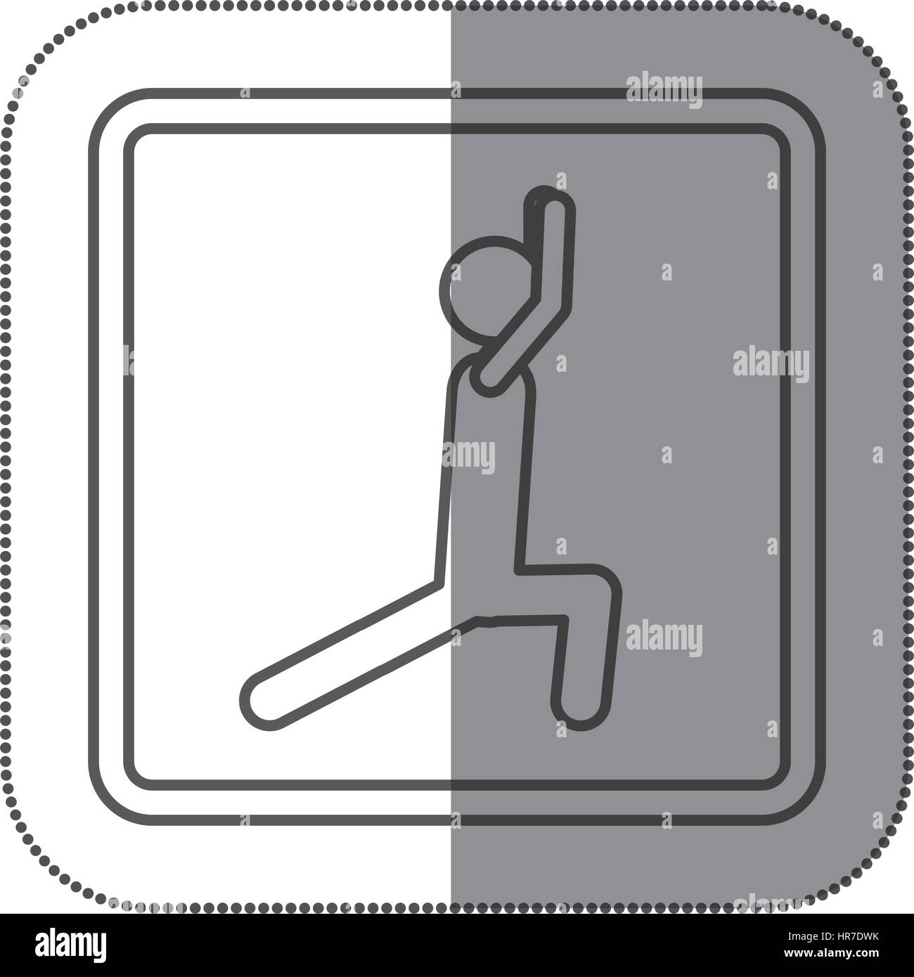 figure person stretching doing exercise icon Stock Vector Image & Art ...