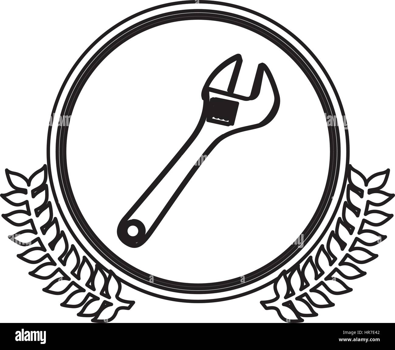 figure symbol monkey wrench icon Stock Vector Image & Art - Alamy