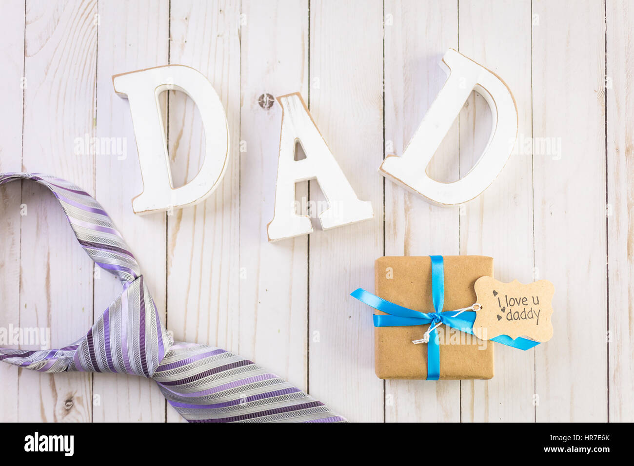 White letters DAD on a wood background Stock Photo - Alamy