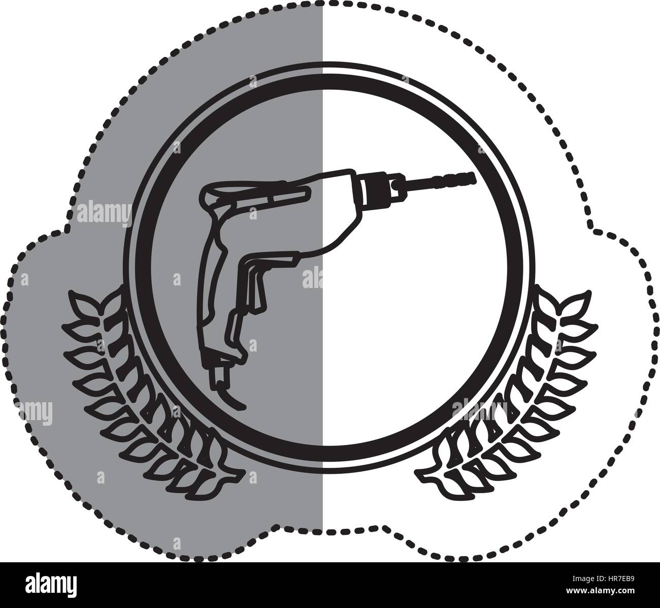Contour symbol drill icon Stock Vector Images - Alamy