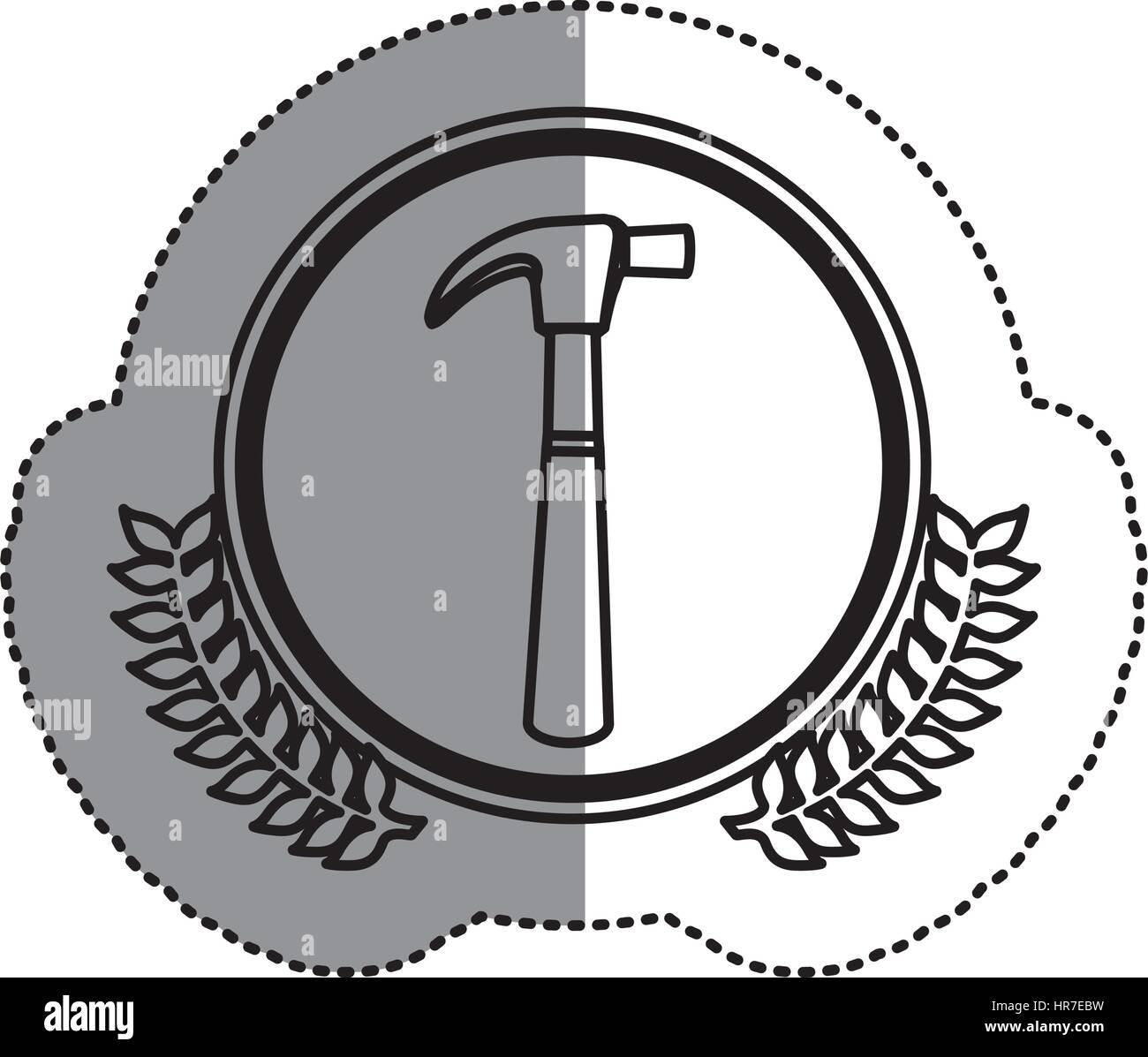 contour symbol hammer icon stock Stock Vector Image & Art - Alamy