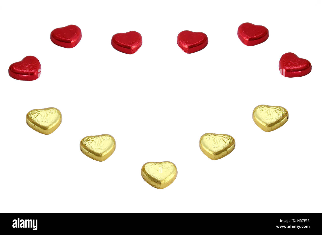 Red and Gold Heart Items Stock Photo - Alamy