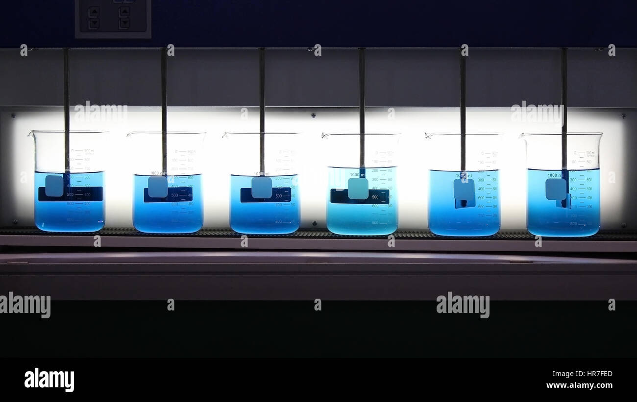 Group of Beaker in Chemical Laboratory Stock Photo - Alamy