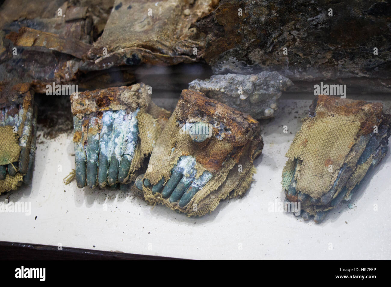 Cartridges of rusty bullet ammunition from the dardanelles war Stock ...