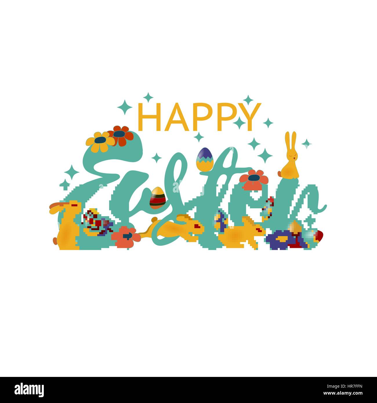 Easter chocolate bell rabbit Stock Vector Images - Alamy