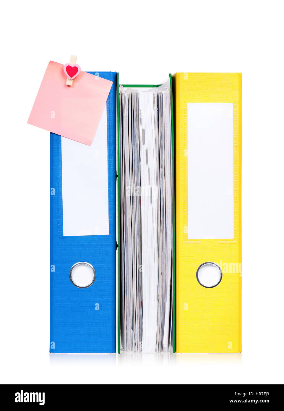Colorful file folders, isolated on white background Stock Photo - Alamy