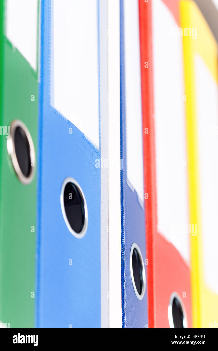 Close-up of file folders on the shelves at office Stock Photo - Alamy