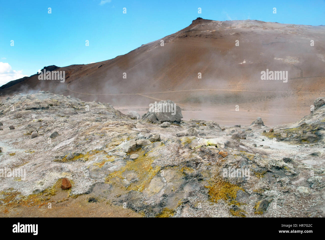 A geothermal spot noted for its bubbling pools, boiling mud pits and ...
