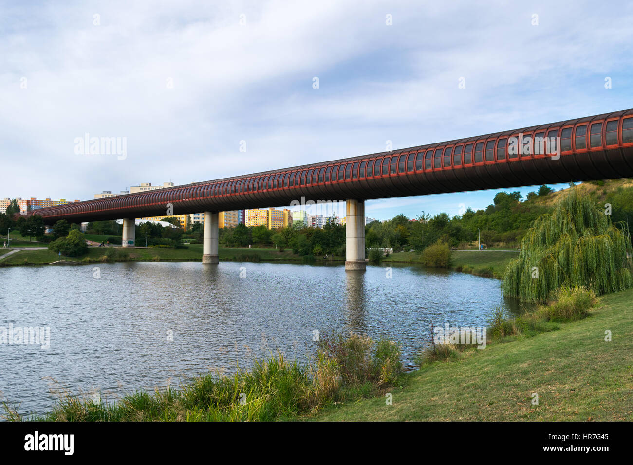 Clouded Sky in Prague, Stodulky, Hurka Metro station, Prague ...