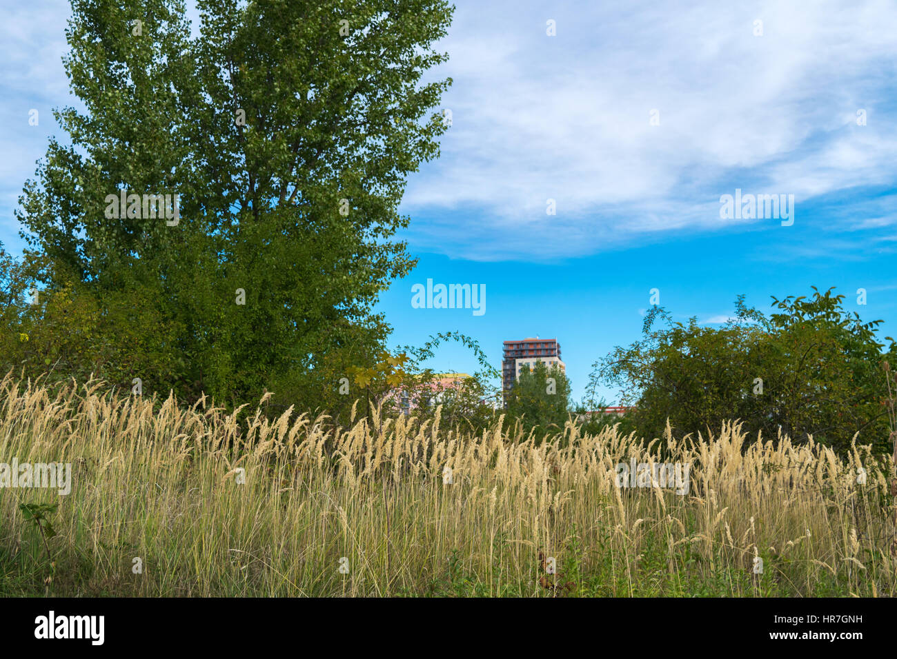 Clouded Sky in Prague, Stodulky, Hurka Metro station, Prague ...