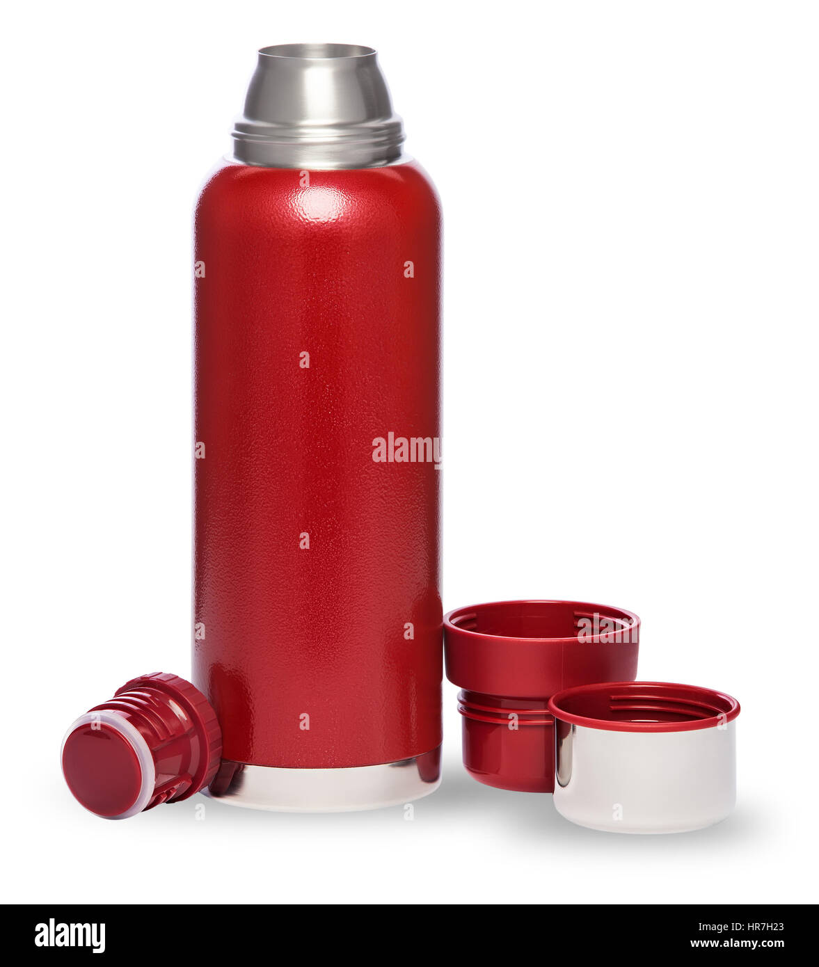Thermo red bottle isolated on white background Stock Photo - Alamy
