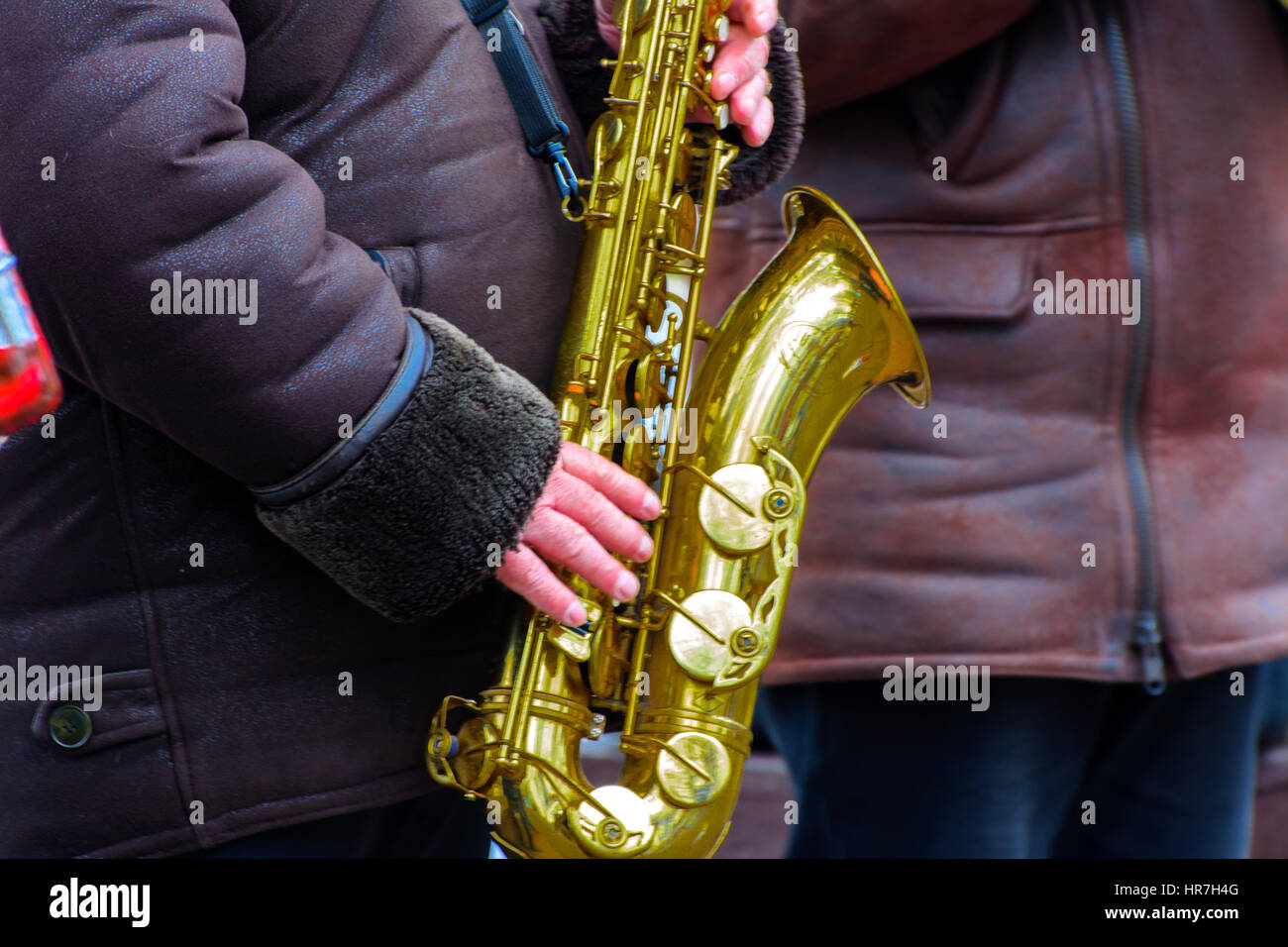 Musical instruments. Orchestra performance at the festival of Carnival ...