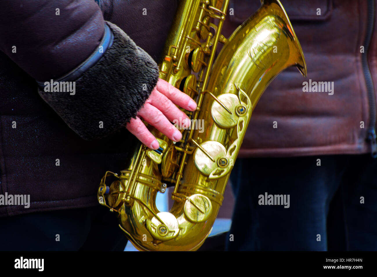 Musical instruments. Orchestra performance at the festival of Carnival ...