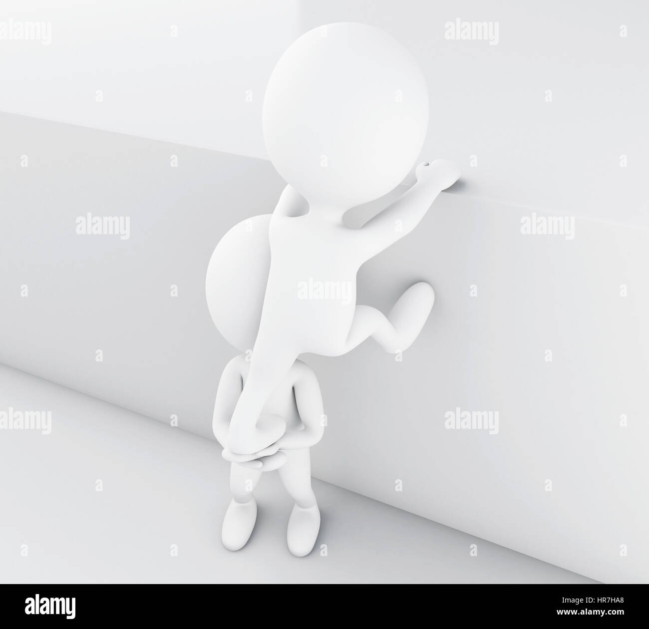 3d renderer image. White people, team work. Business concept. Isolated ...