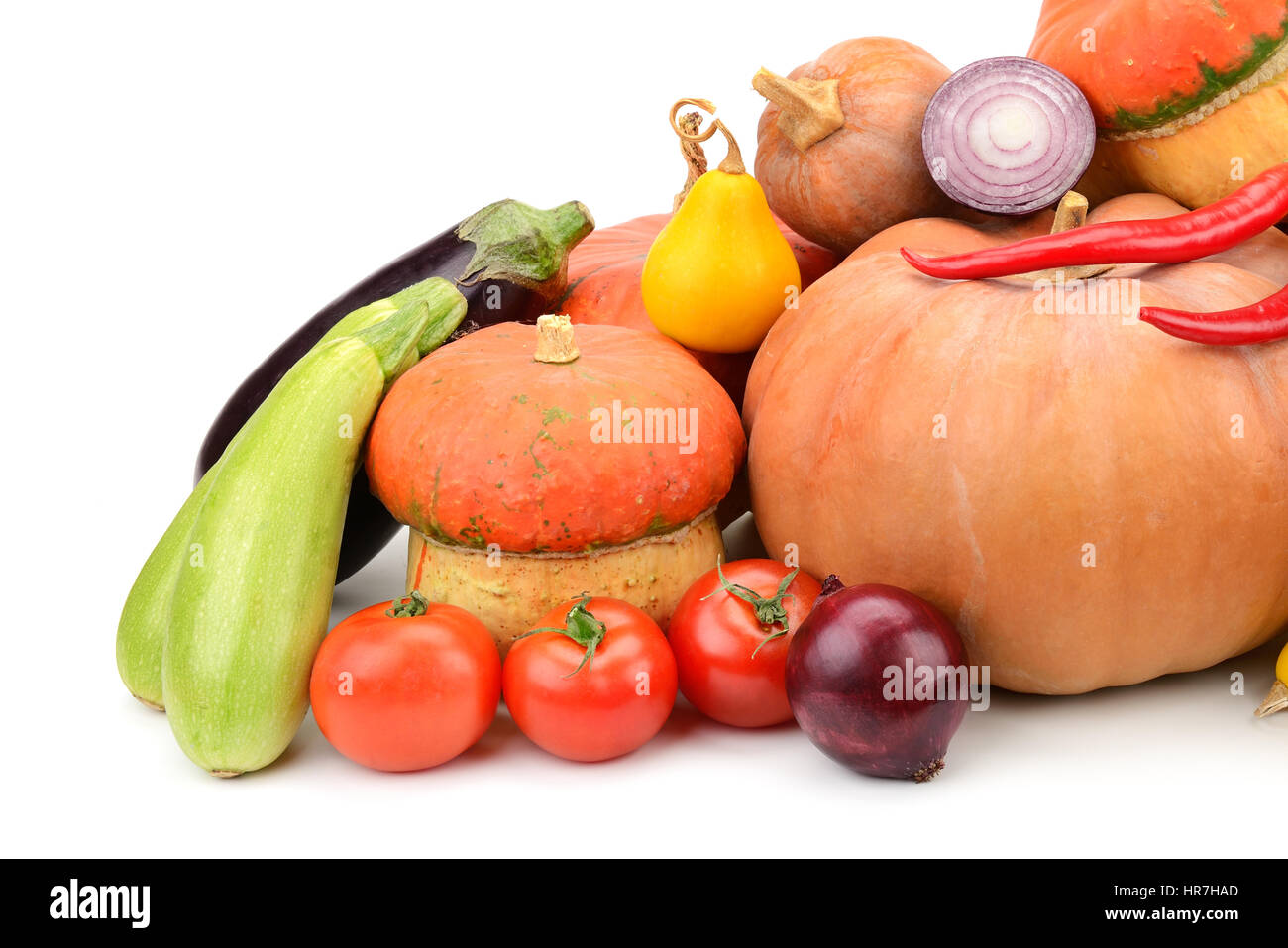 collection fresh vegetables isolated on white Stock Photo - Alamy