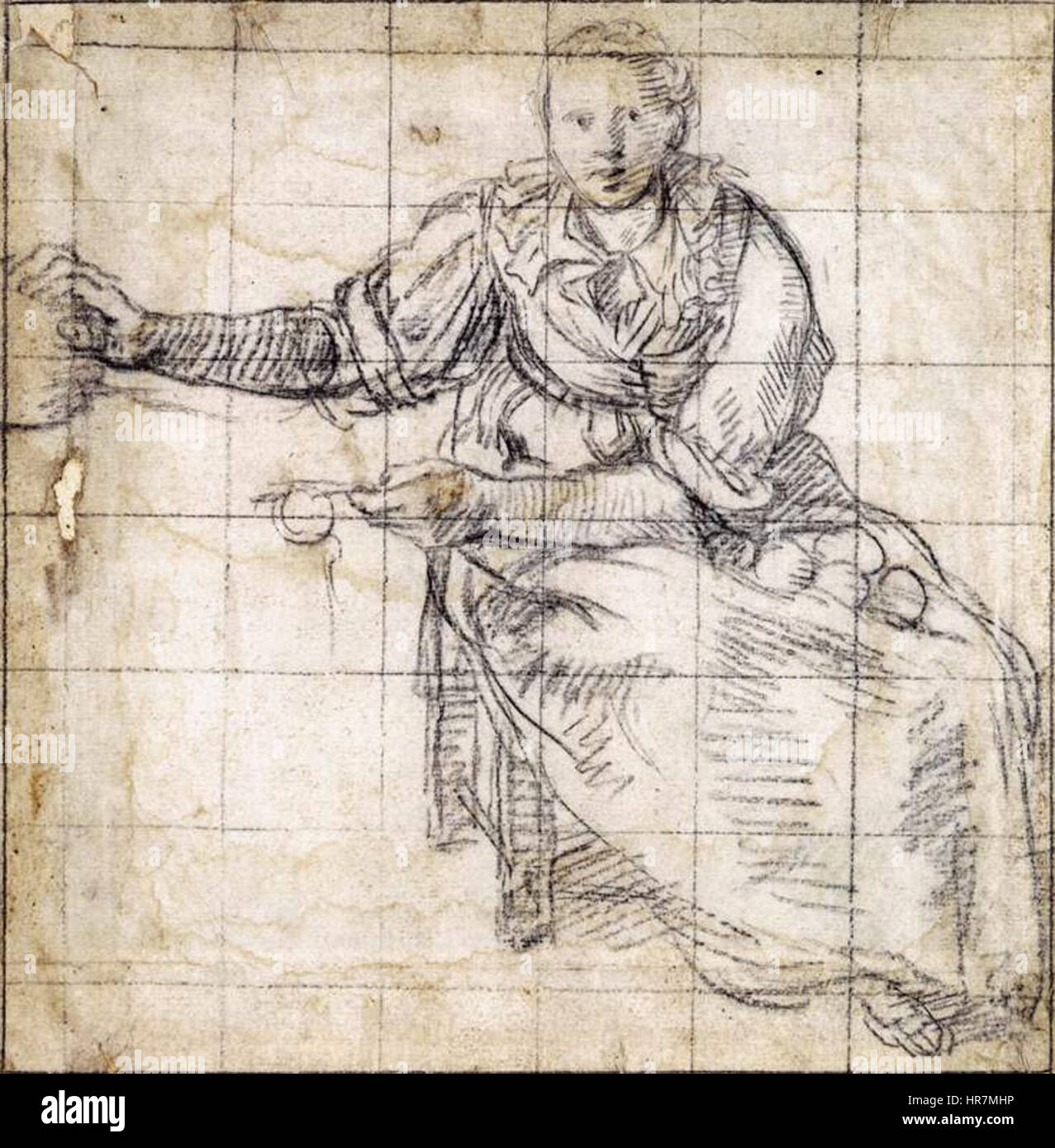 Vincenzo Campi - Study of a Woman - WGA3836 Stock Photo - Alamy
