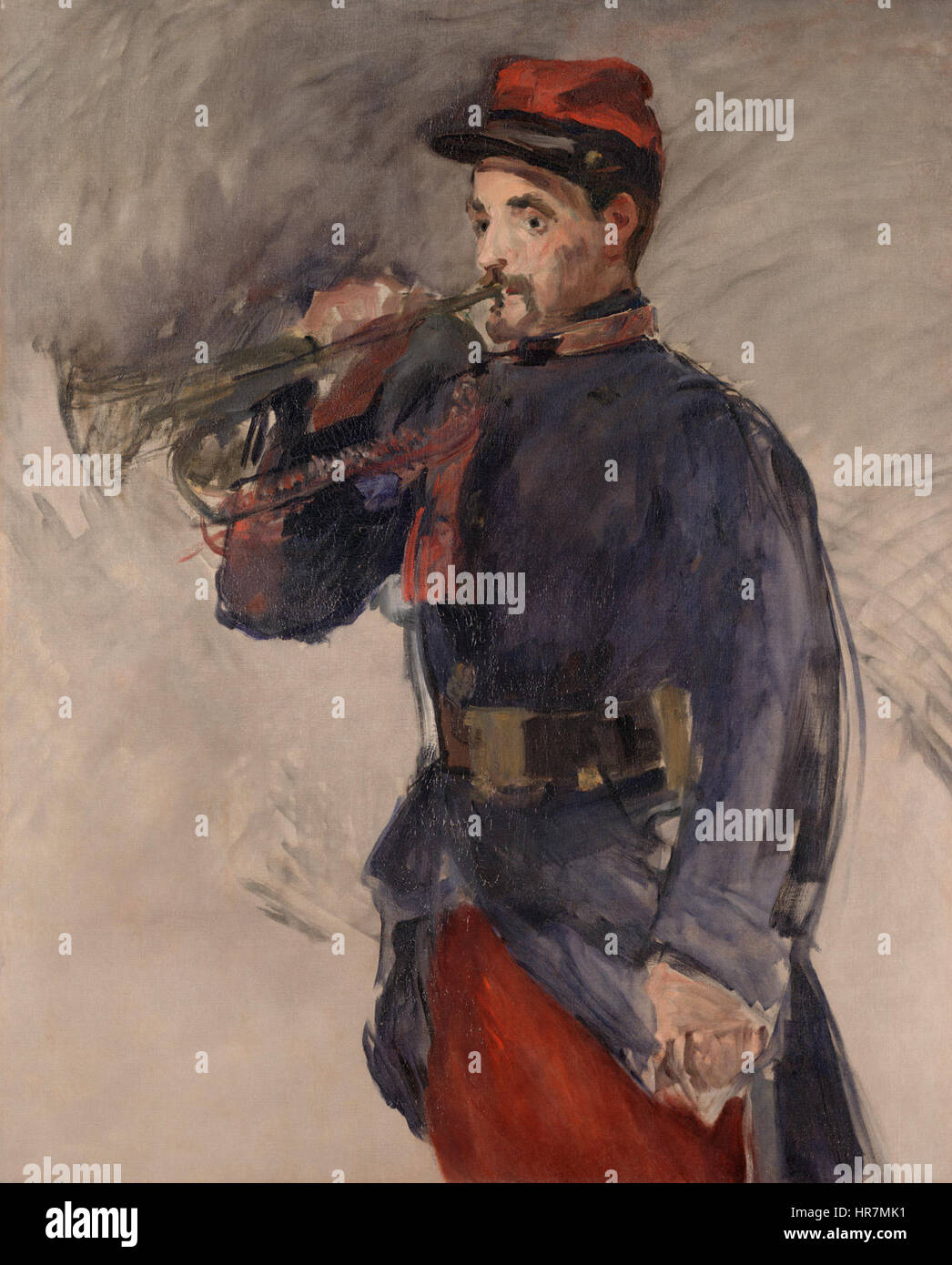 ‘The Bugler’ by Edouard Manet (1882) presents a figure of a bugler ...