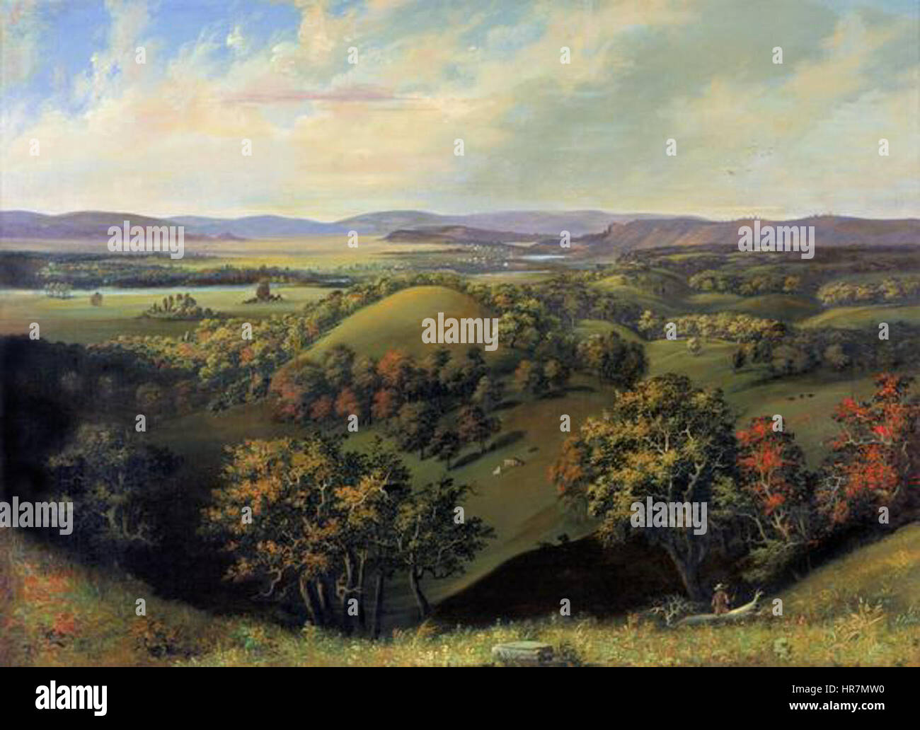 Wisconsin Heights Battlefield painting Stock Photo - Alamy