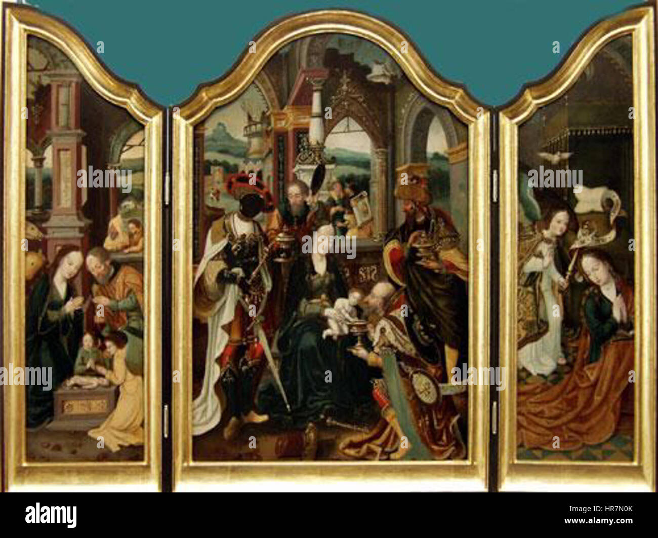 The 'Triptych of the Adoration of the Magi' by the workshop of Jan Mertens the Younger is a ...