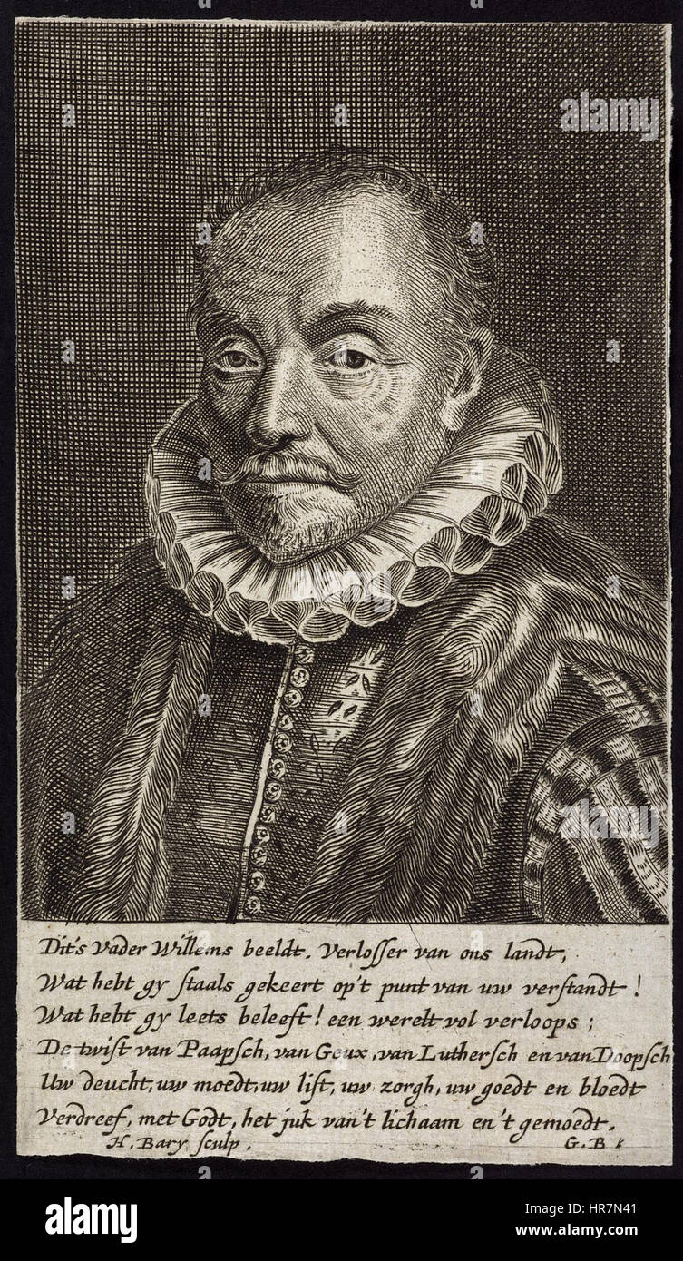 The portrait of Willem van Oranje by Hendrik Bary portrays the Dutch ...