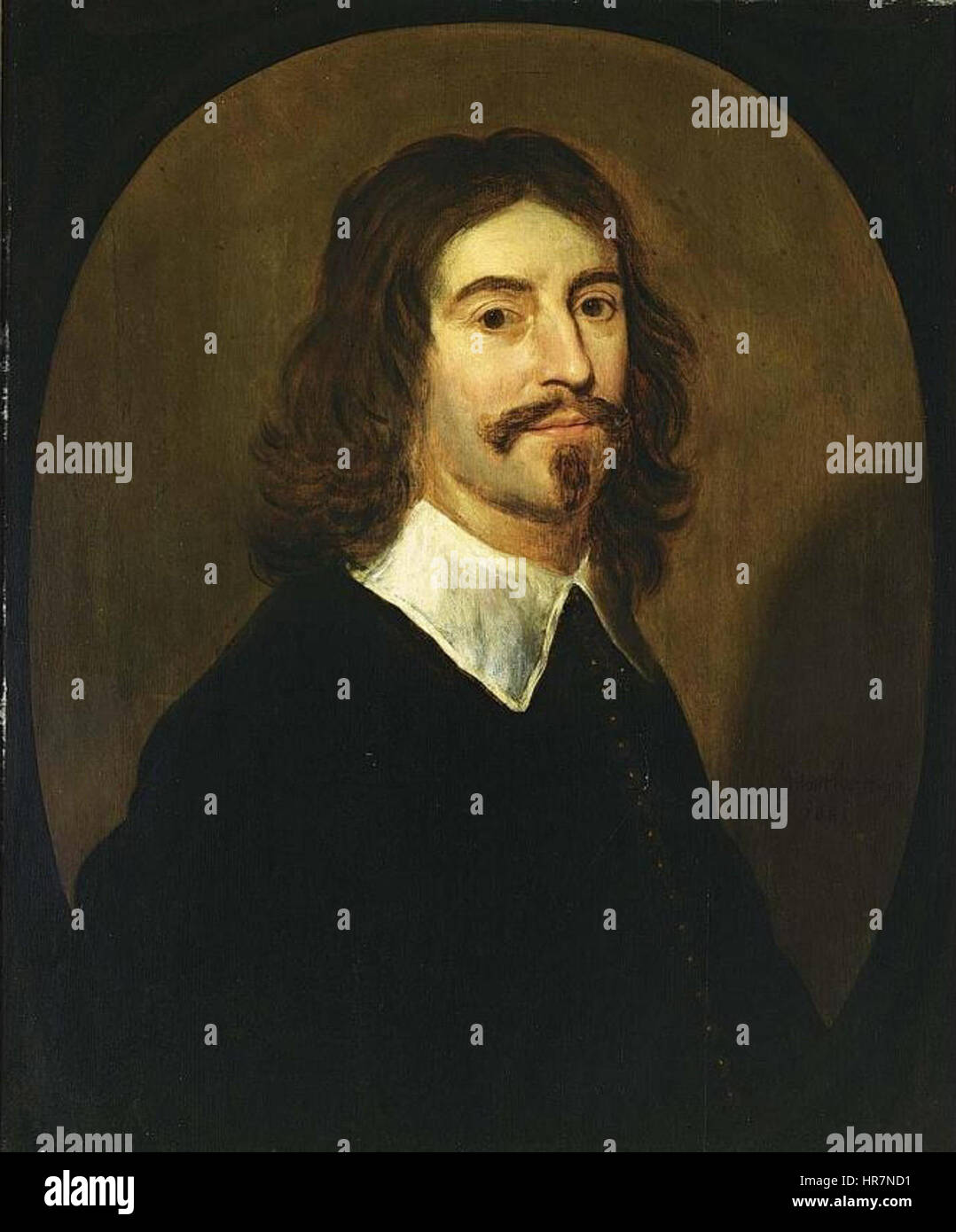 Willem van Honthorst - Portret van een heer Stock Photo - Alamy