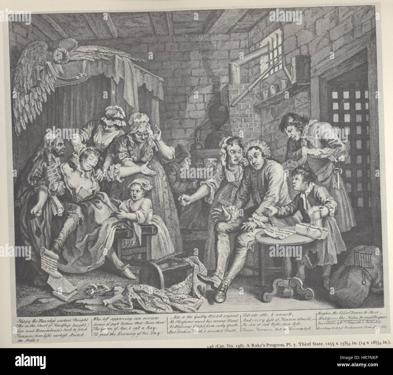 William Hogarth - A Rake's Progress, Plate 7 Stock Photo - Alamy