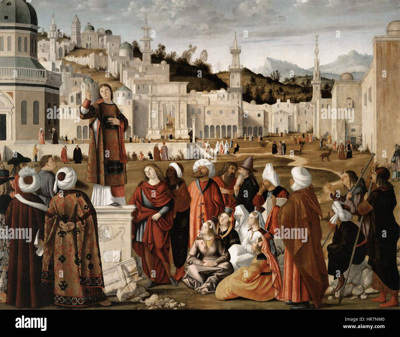 Vittore carpaccio, Sermon of St Stephen Stock Photo - Alamy