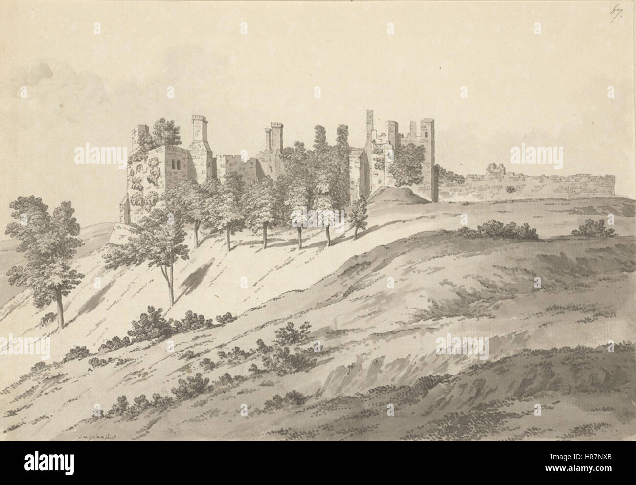 'Wingfield Manor' is an architectural representation of a historical ...