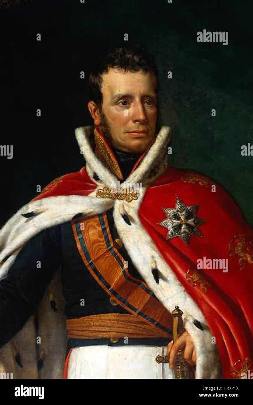 Willem I in kroningsmantel crop Stock Photo - Alamy