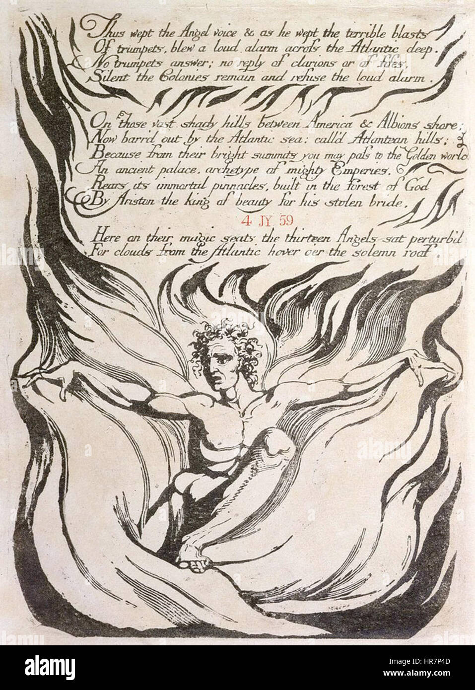 William Blake America f p12 100 Stock Photo - Alamy