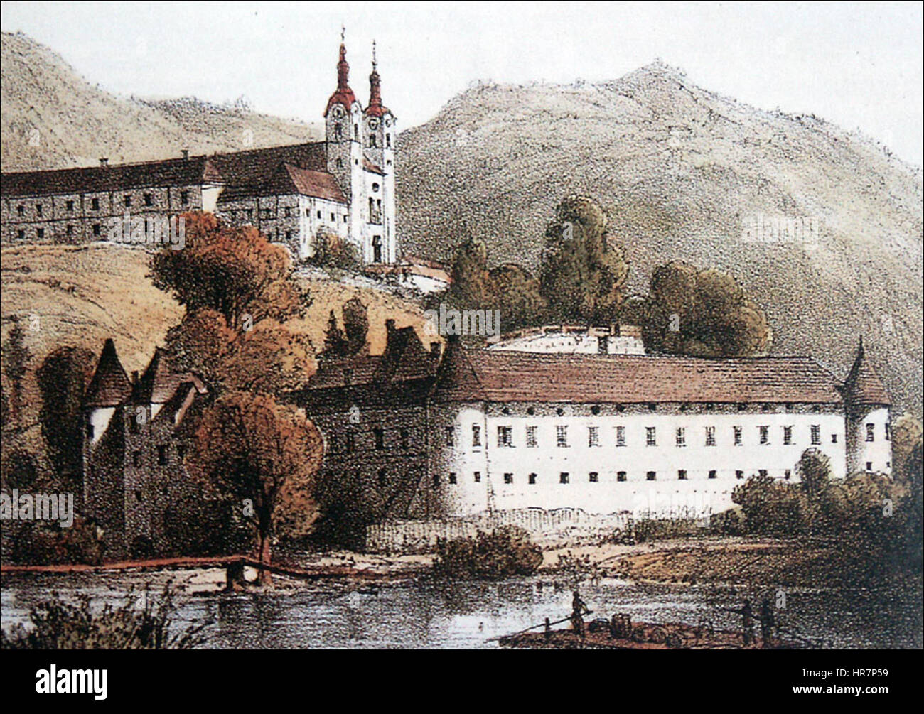 Vrbovec Castle, depicted in this 1860 artwork, showcases the historical ...