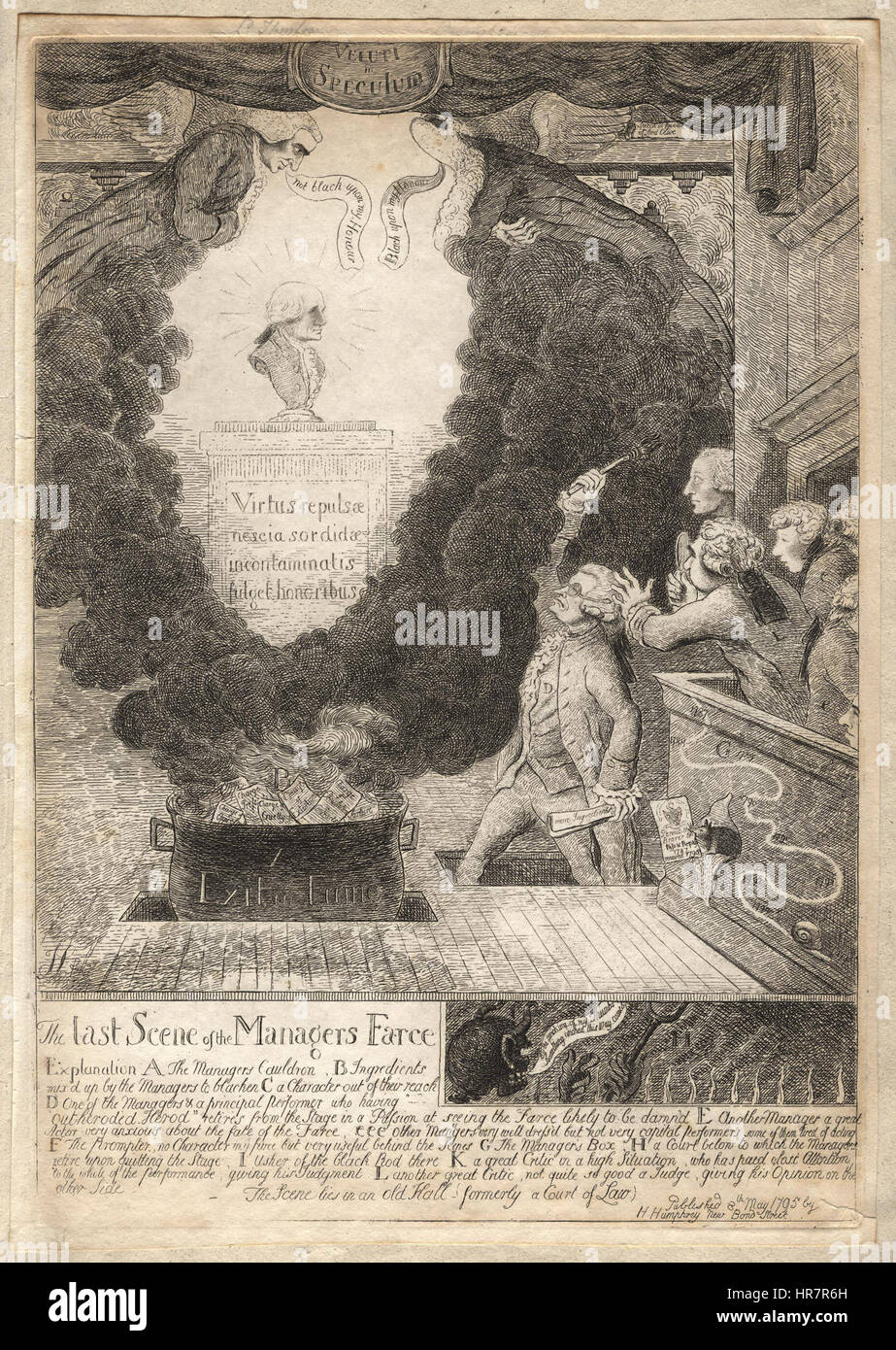 The last scene of the managers farce by Hannah Humphrey Stock Photo - Alamy