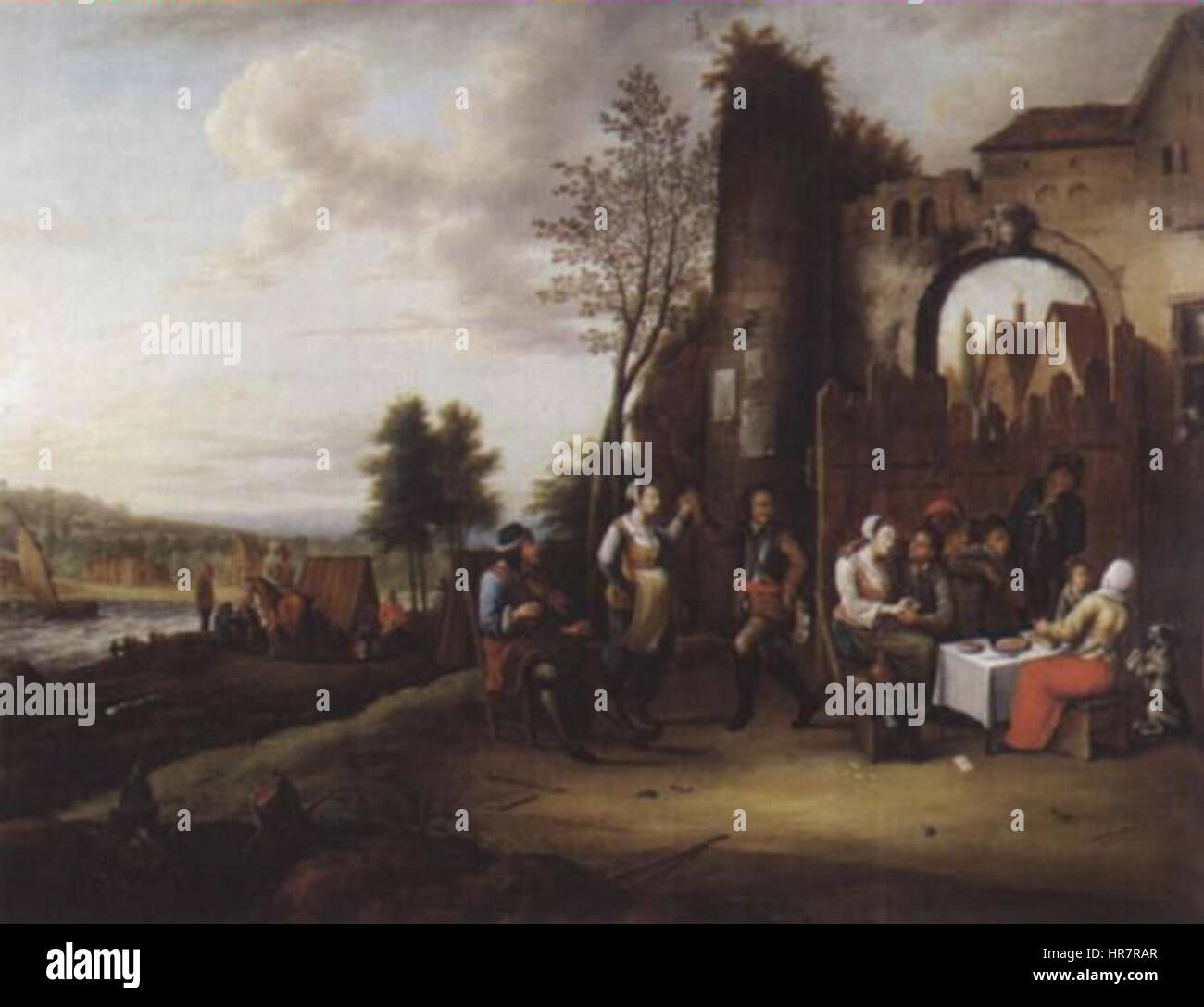 Tency - Fete dans un village- 1771 Stock Photo - Alamy