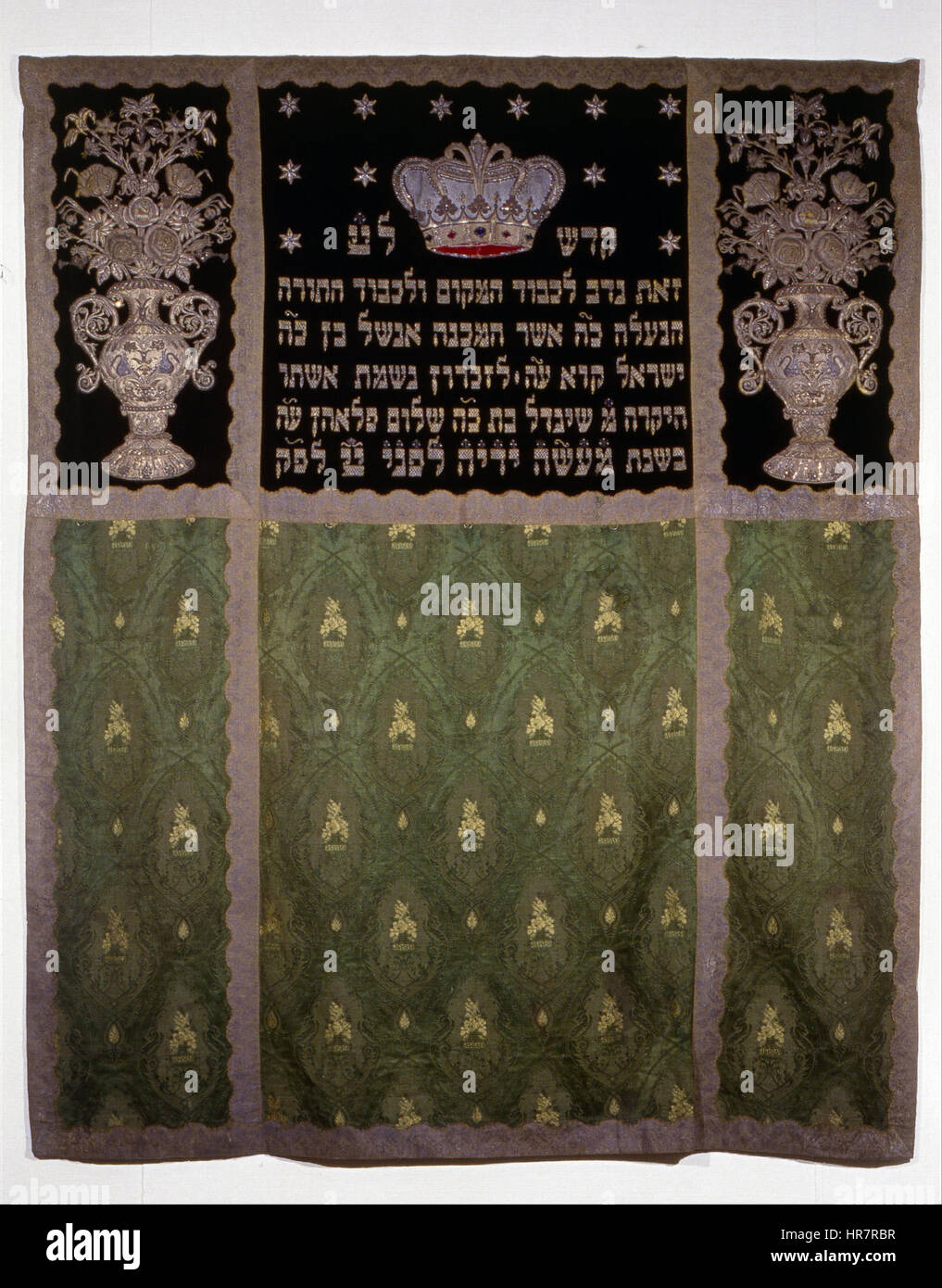 The Torah Ark Curtain is a ceremonial textile used in Jewish synagogues ...