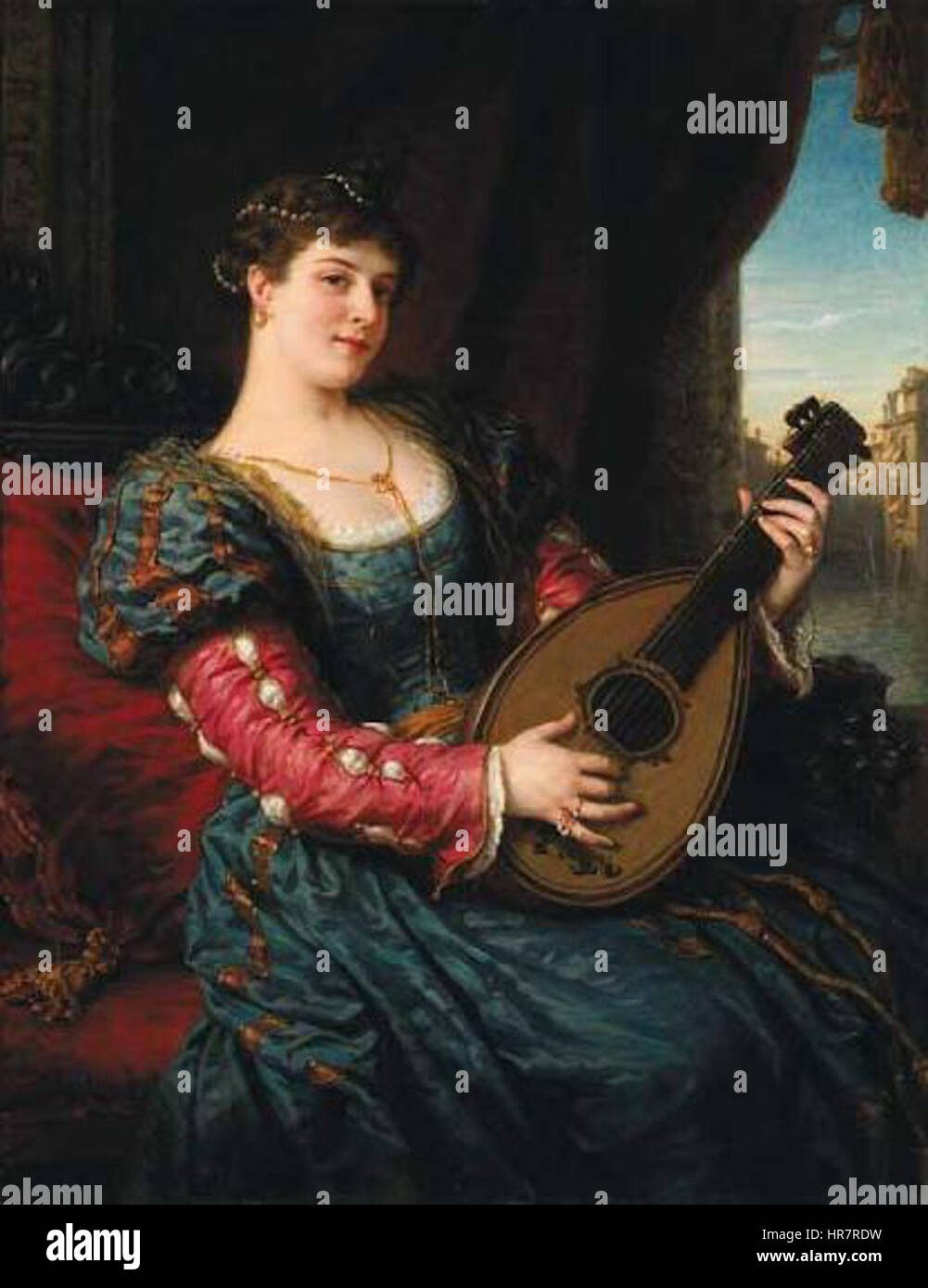 Than Young Woman Wearing a Renascence Dress 1886 Stock Photo - Alamy