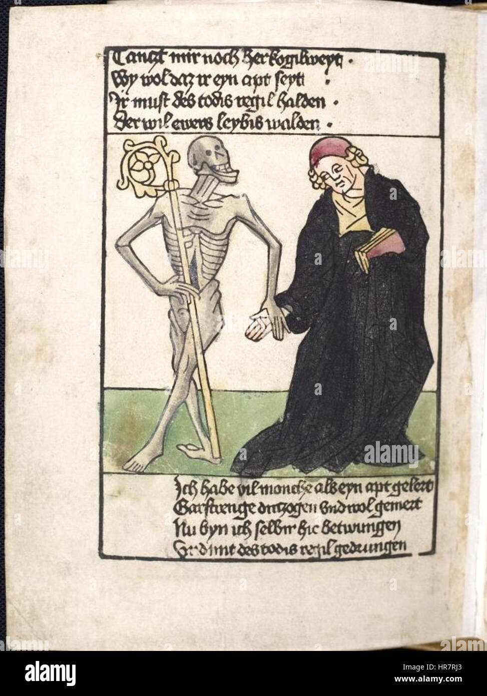 The 'Totentanz' (Dance of Death) blockbook is a series of woodcut ...
