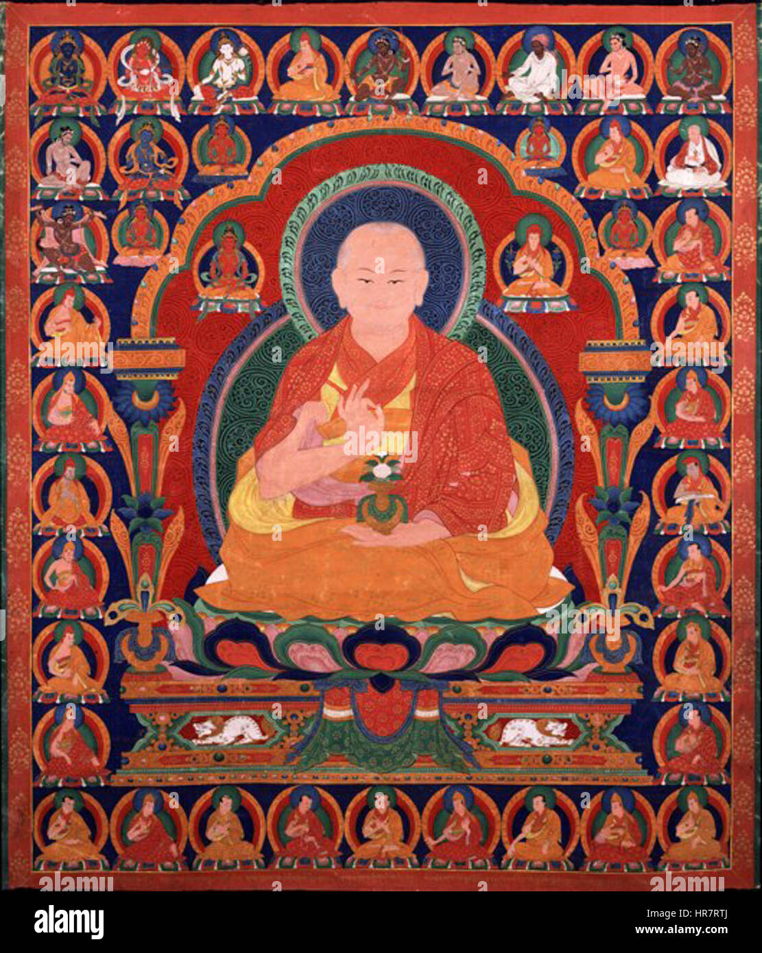 *The Ngor Abbot Sanggye Sengge as Lineal Guru of the Path with the ...