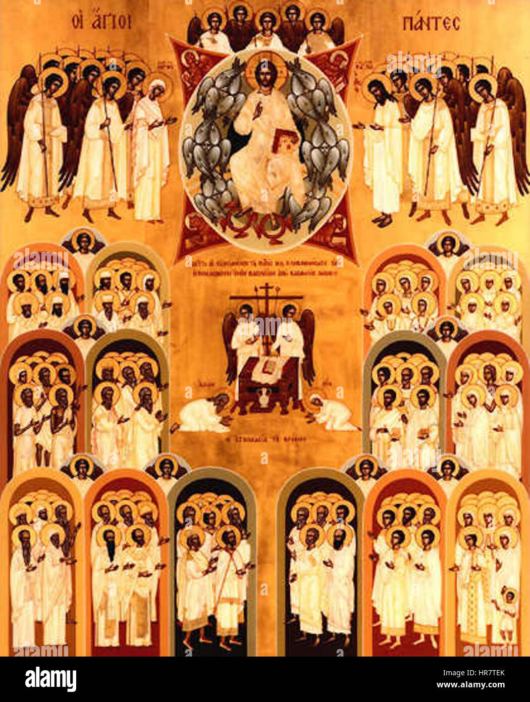 Synaxis of all saints (icon Stock Photo - Alamy