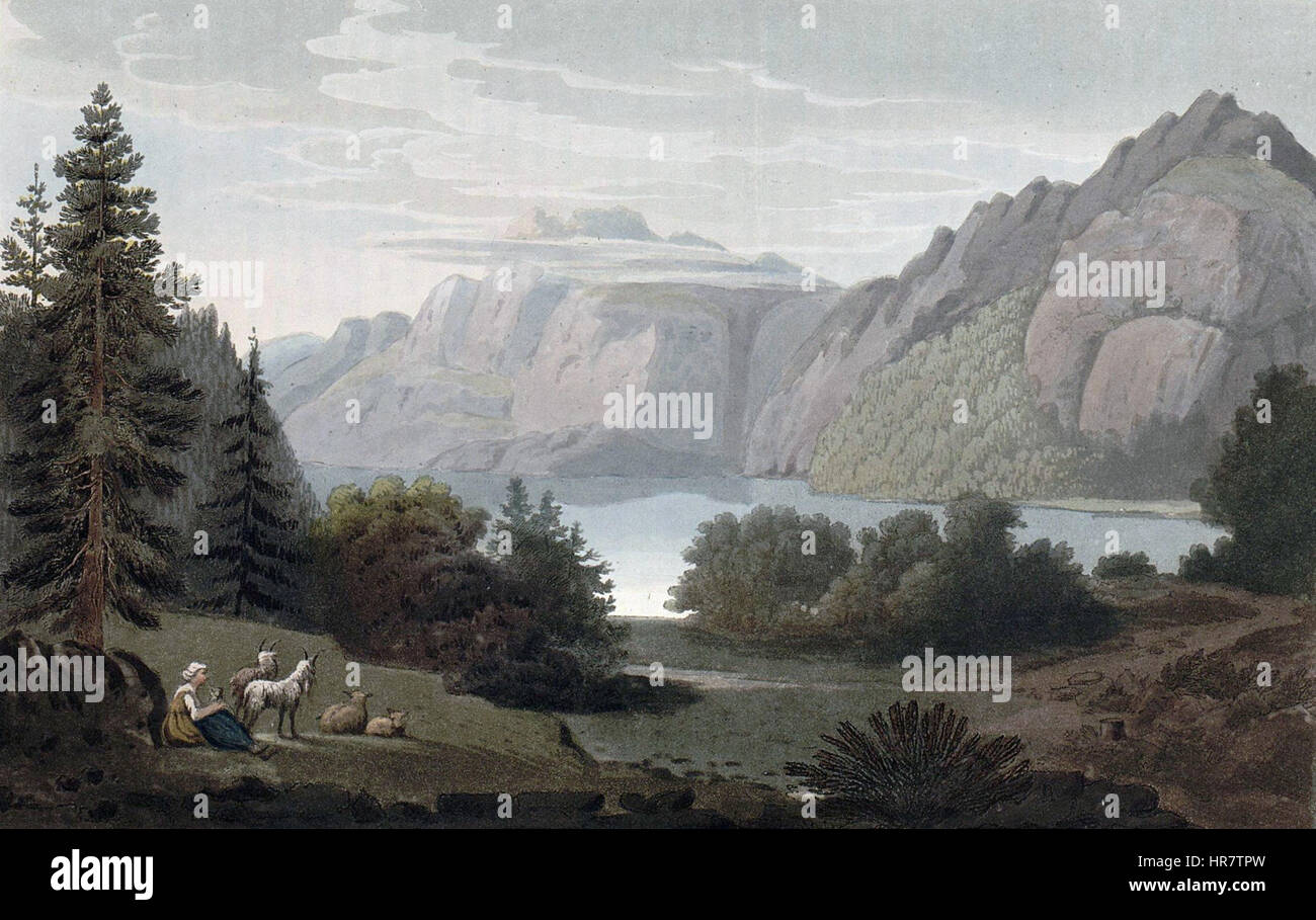 View on Sinly (JW Edy plate 16 Stock Photo - Alamy