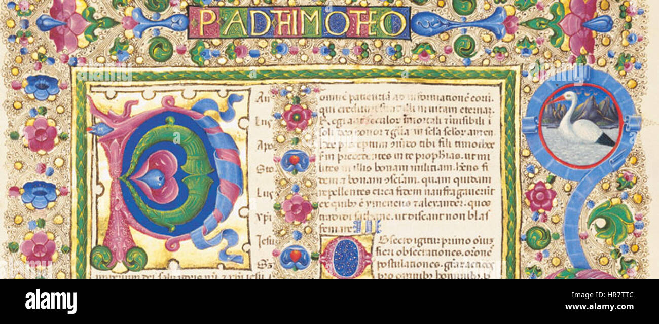 Taddeo crivelli, bibbia di borso d'este 24 Stock Photo - Alamy