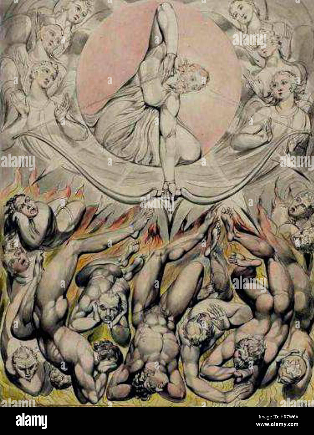 William Blake's 'The Casting of the Rebel Angels into Hell' is a ...