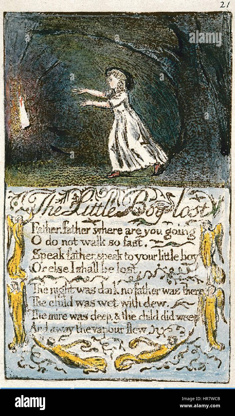 'The Little Boy Lost' from William Blake’s 'Songs of Innocence' depicts ...