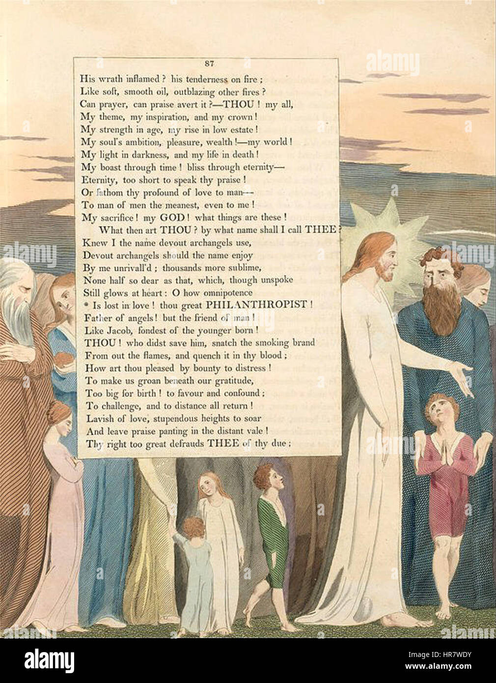 William Blake illustration to Night Thoughts Plate 87 Stock Photo - Alamy