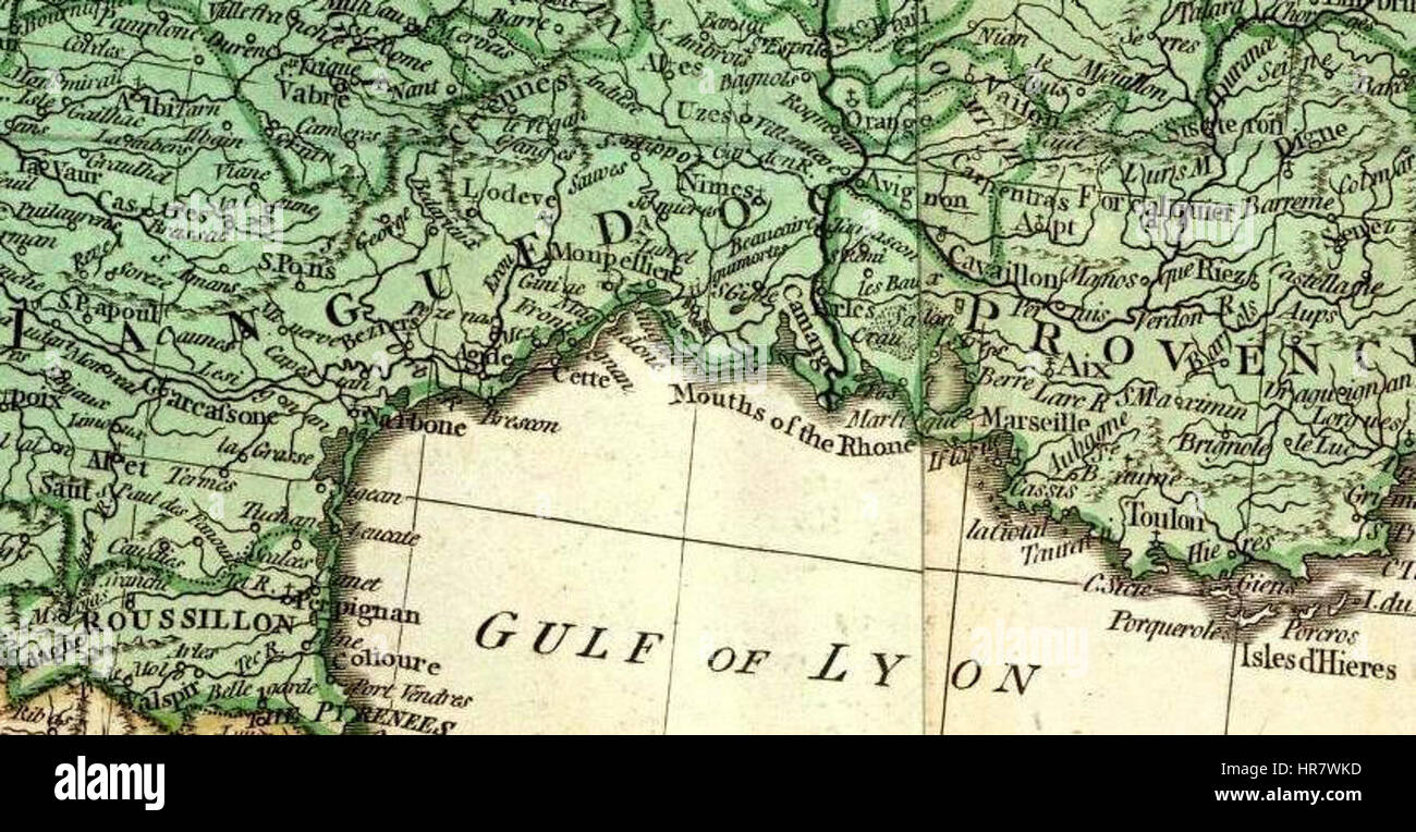 William Faden. Composite Mediterranean. 1785.LB Stock Photo - Alamy