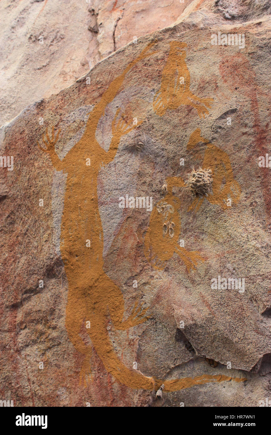 Yellow goanna and three small honeyeater birds - Google Art Project ...