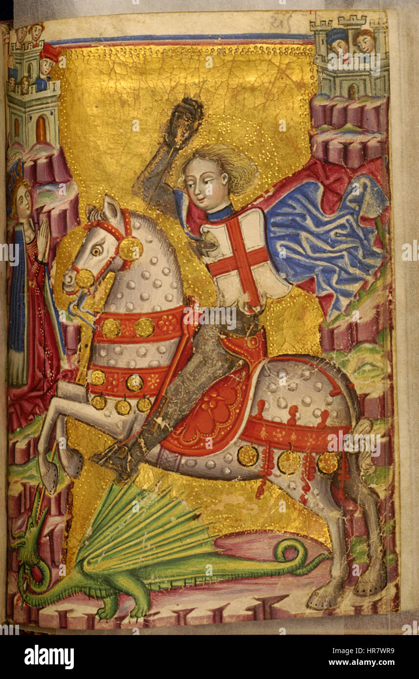 'Saint George Killing the Dragon' by Zanino di Pietro depicts the ...