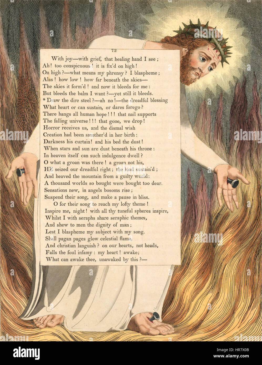 William Blake illustration to Night Thoughts Plate 73 Stock Photo - Alamy
