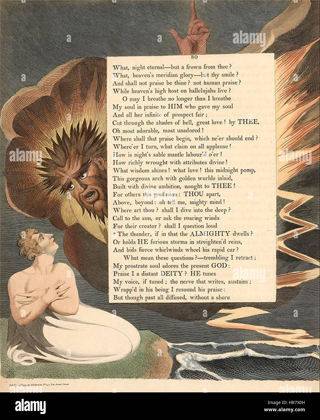 William Blake illustration to Night Thoughts Plate 80 Stock Photo - Alamy