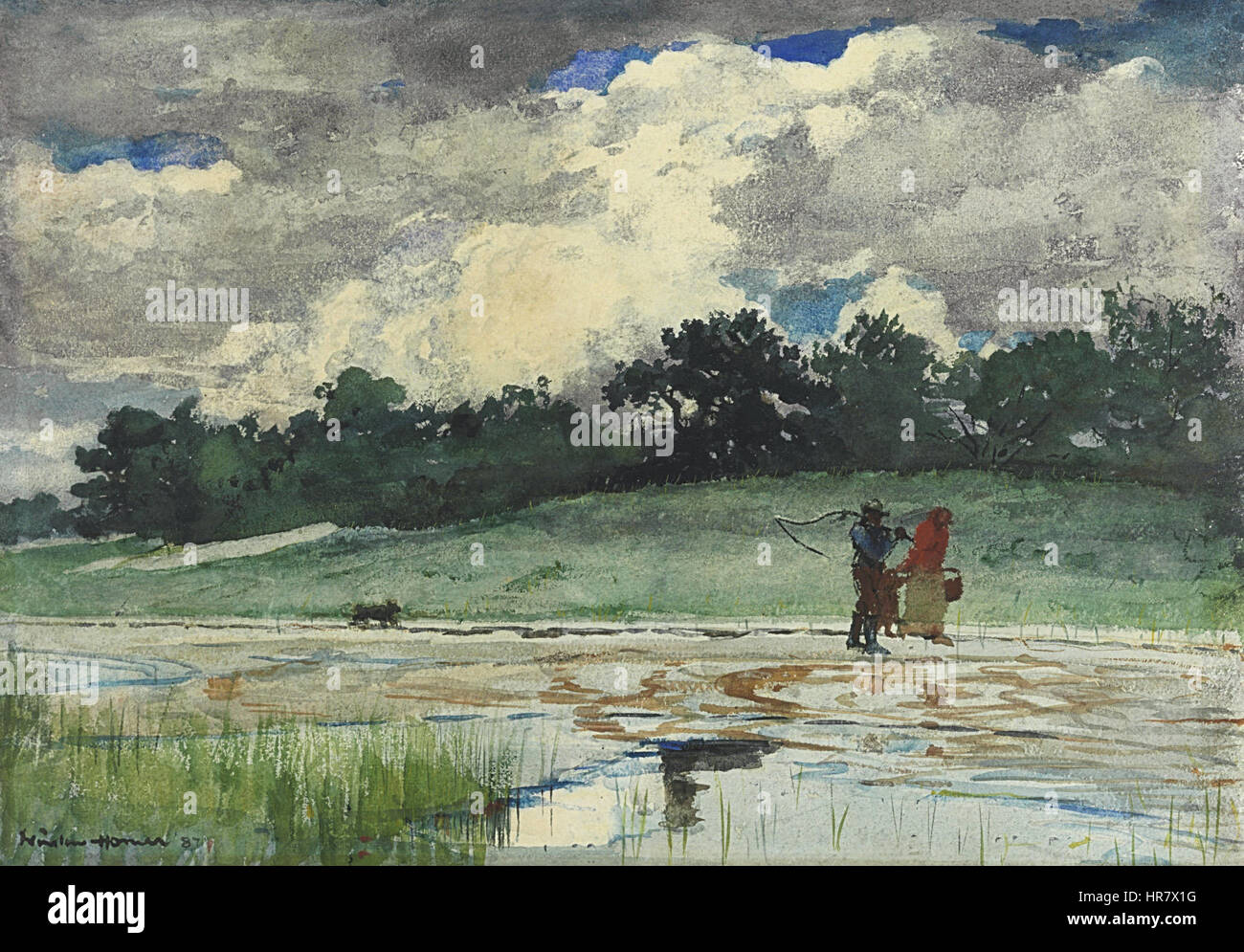 Winslow Homer - After the Rain, Prouts Neck (1887 Stock Photo - Alamy